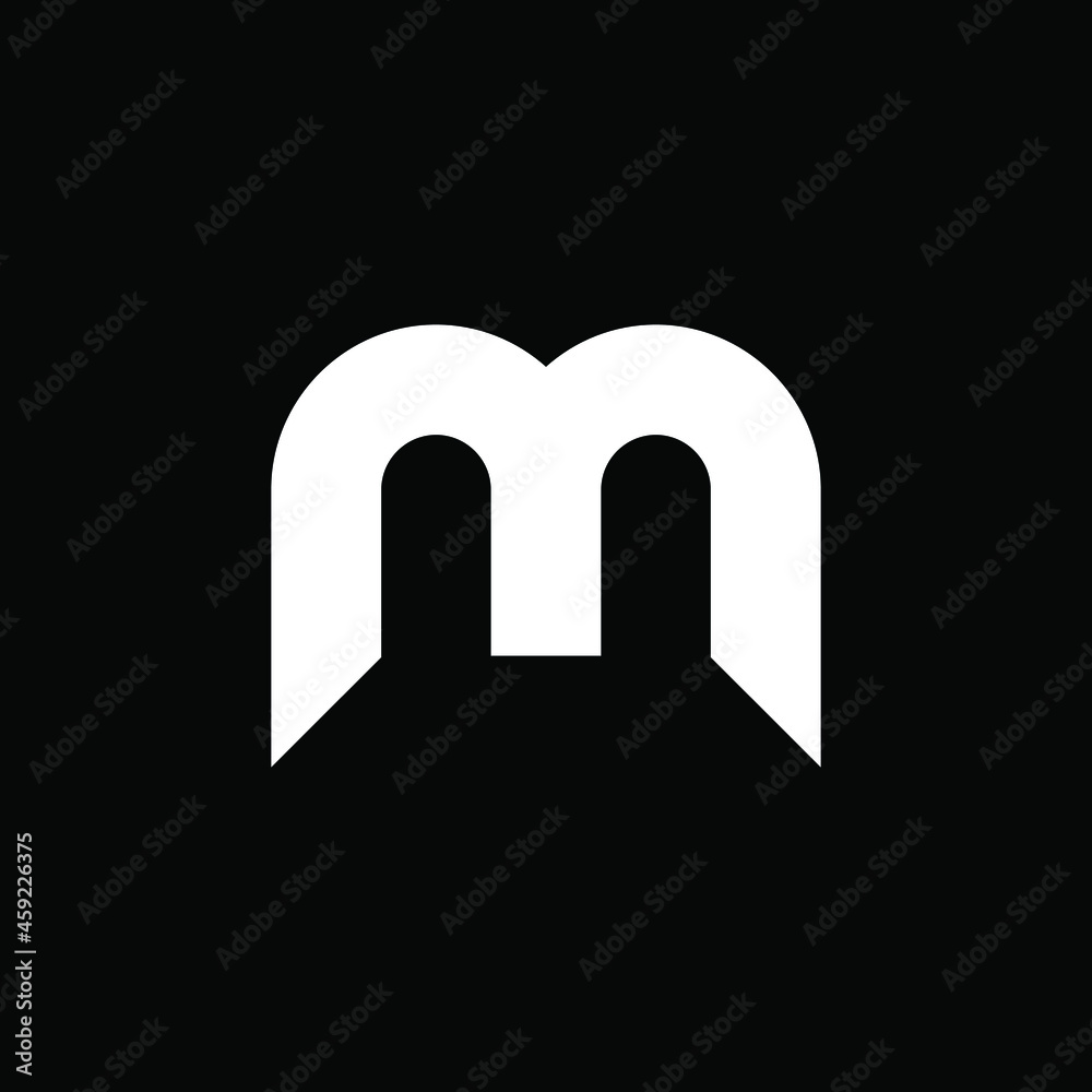 Unique logo design letter M on black background, Logo Design M Letter ...