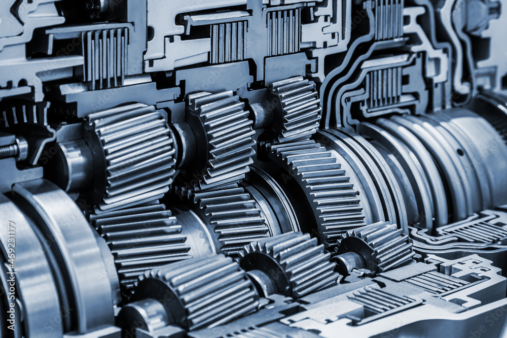 Transmission Cross Section, Automotive Transmission with Sprocket and ...