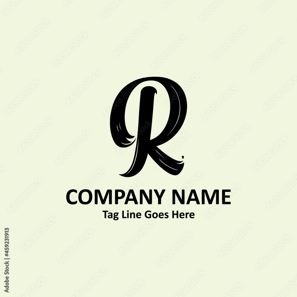 Unique logo design letter R on black background, Logo Design R Letter ...