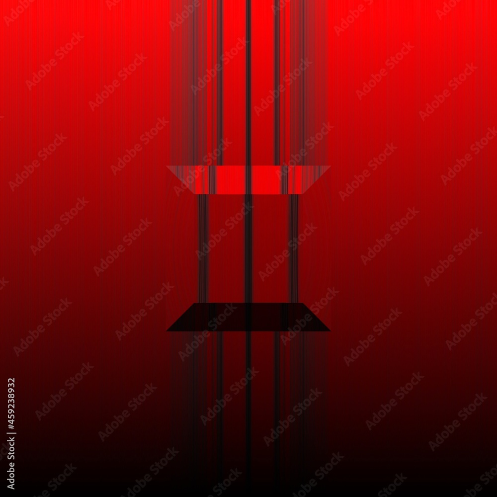 stripes inside the box type design in vivid red to black coloured ...