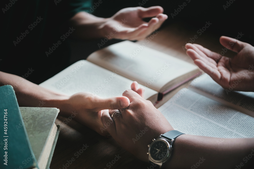 Christians are congregants join hands to pray and seek the blessings of ...