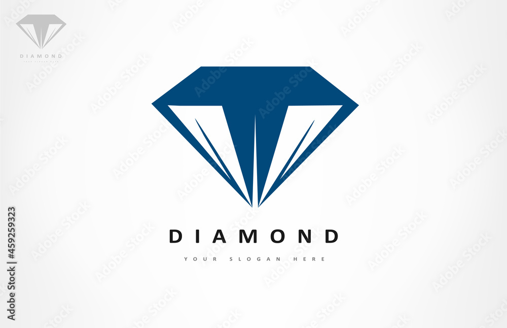 diamond logo vector gemstone design Stock Vector | Adobe Stock
