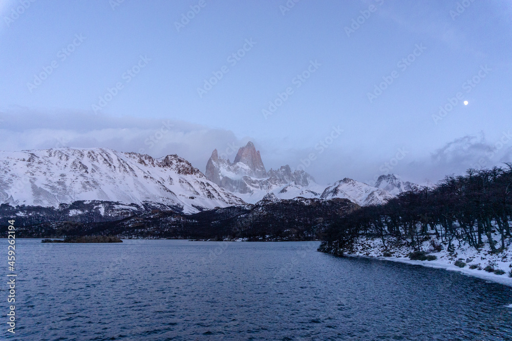 Mount Fitzroy is a mountain in the Andes Mountains in the Patagonia ...