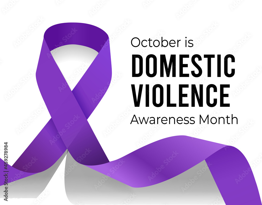 Póster Domestic Violence Awareness Month. Vector illustration – Cuadro ...