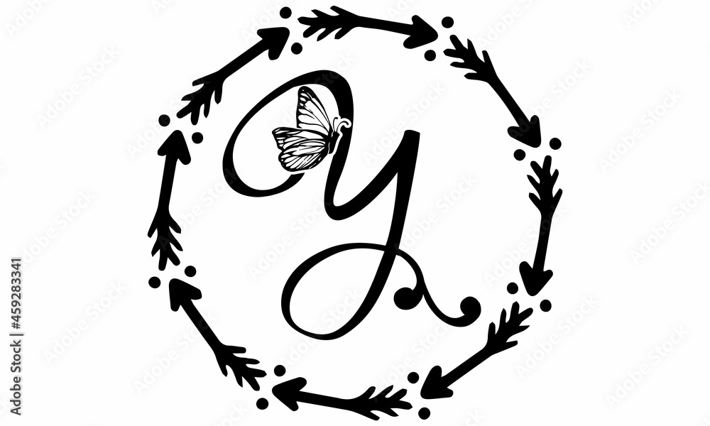 Butterfly Alphabet Y SVG Design | Typography | Alphabet SVG Cut Files ...