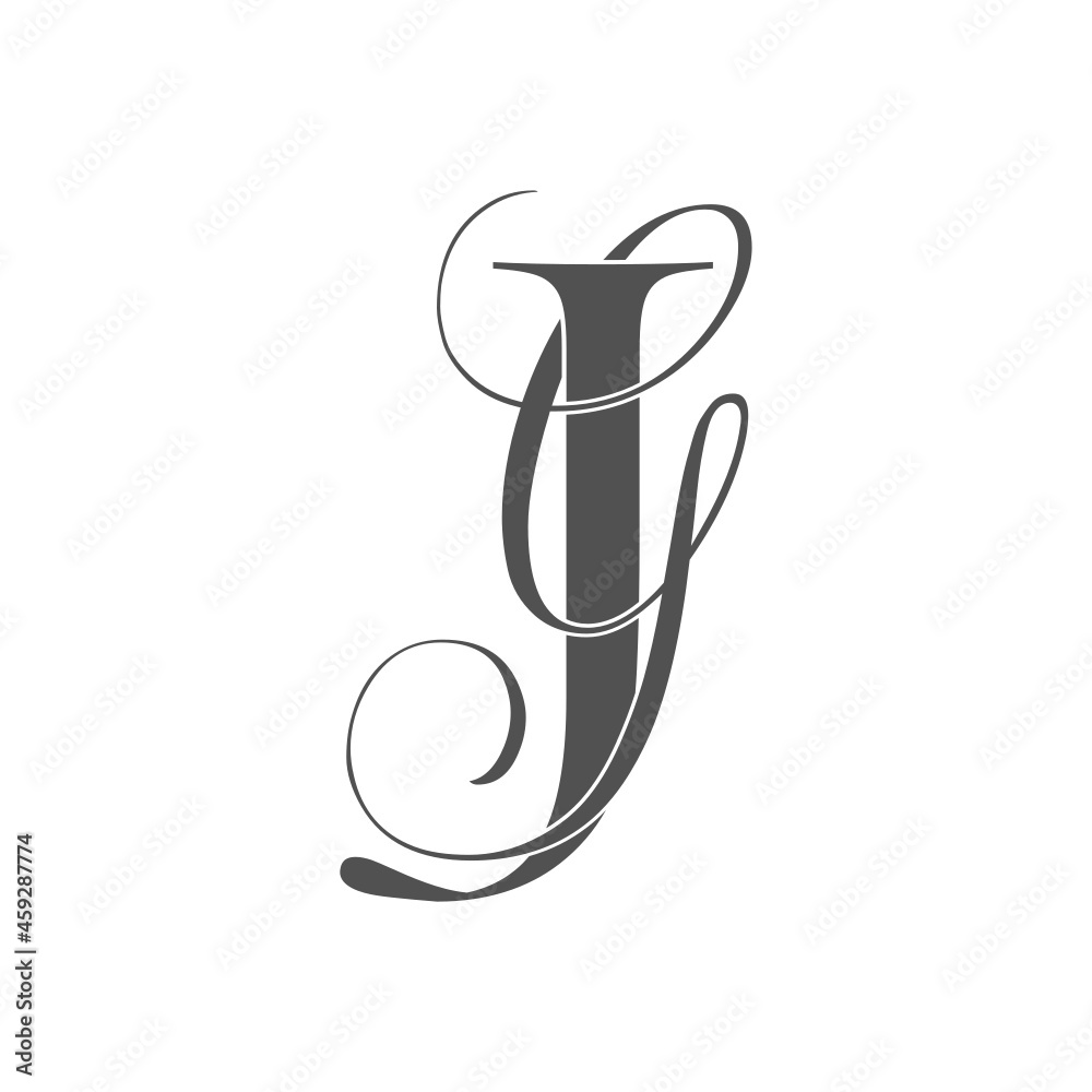 jg, gj, monogram logo. Calligraphic signature icon. Wedding Logo ...