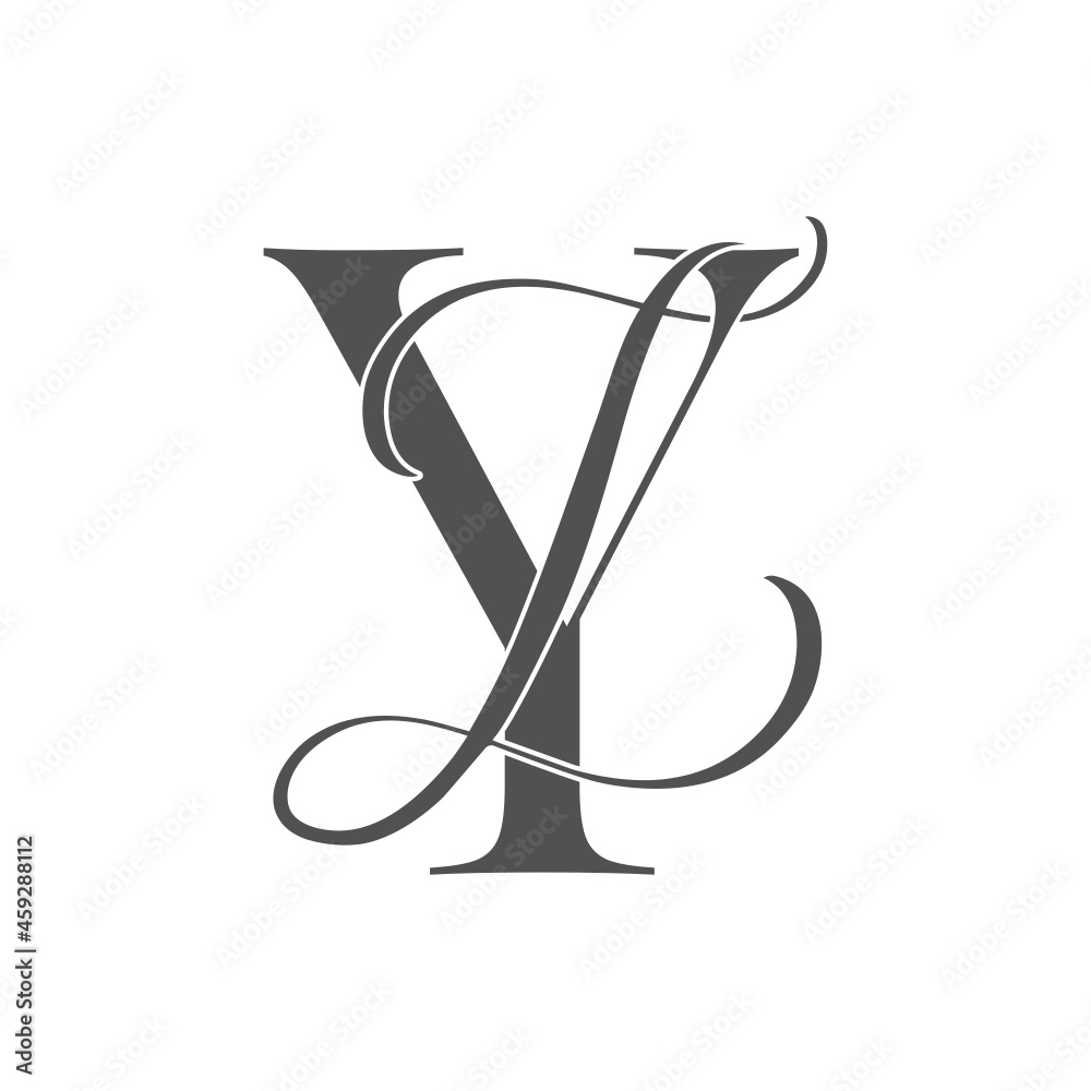 yi,iy, monogram logo. Calligraphic signature icon. Wedding Logo ...