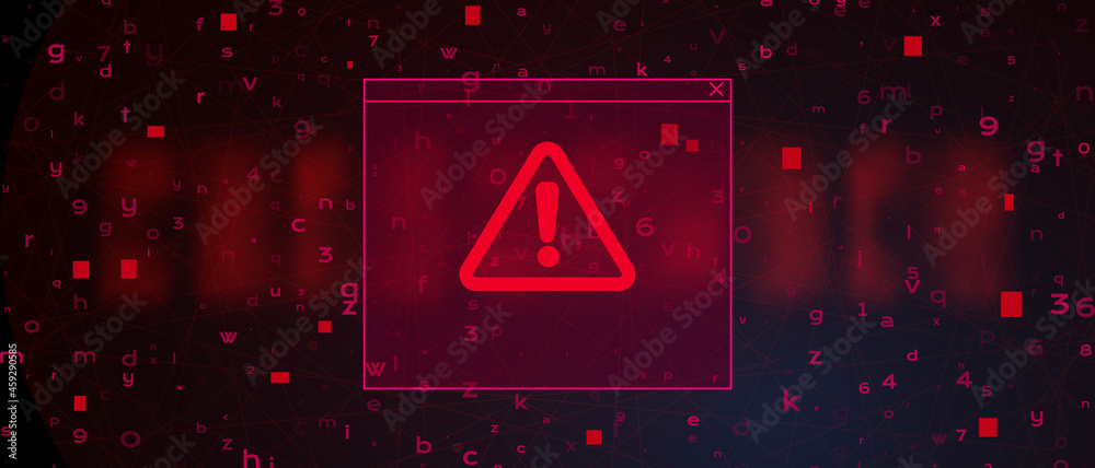 Abstract Technology Dark Red Background. Cyber Attack, Ransomware ...