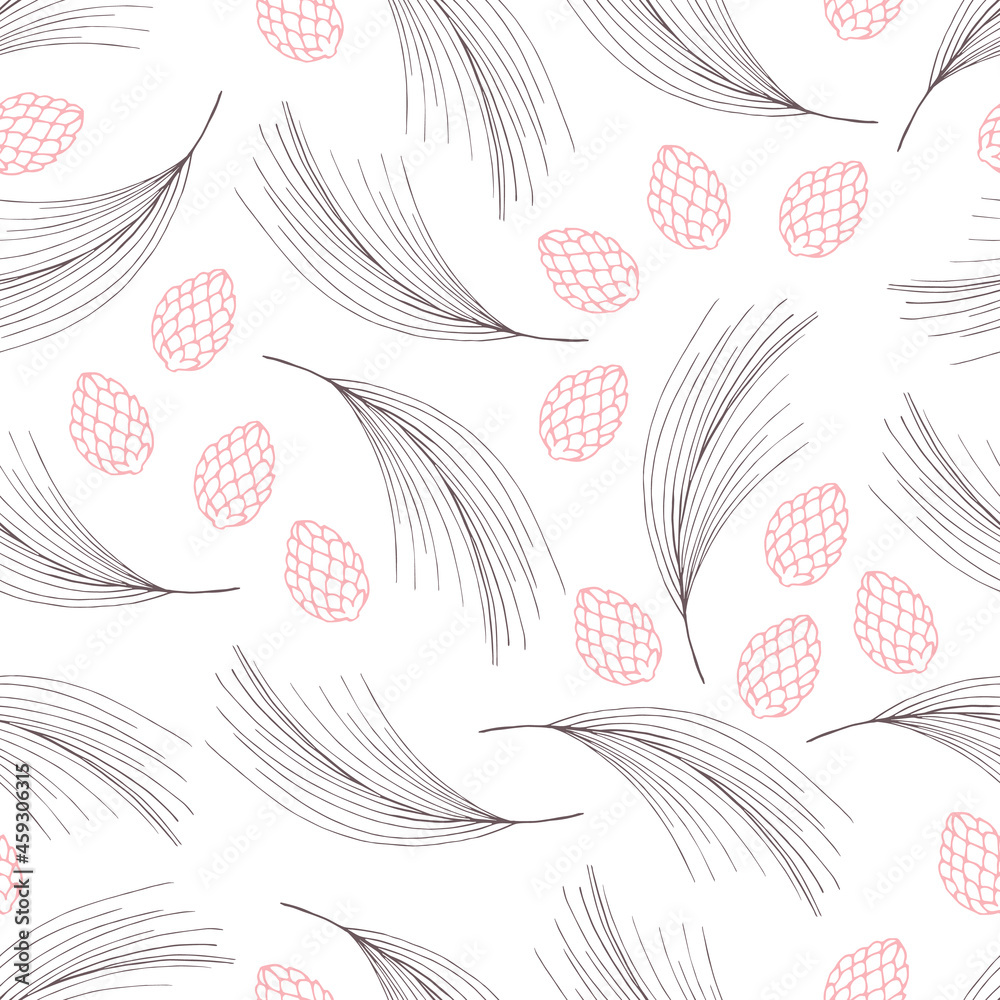 White pattern with floral elements, wildflowers texture, white floral ...