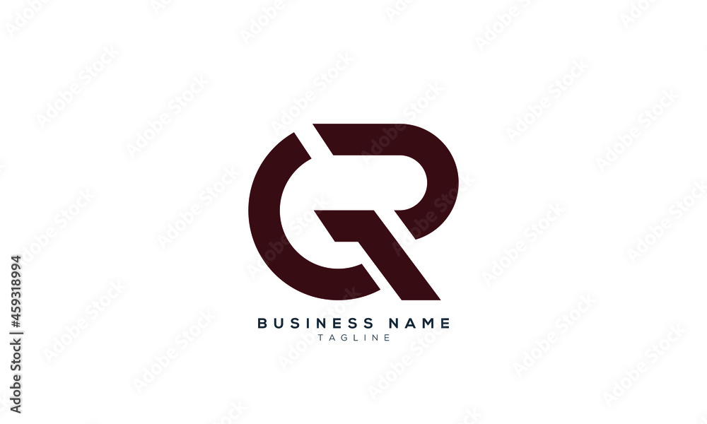 GR initials monogram letter text alphabet logo design Stock Vector ...