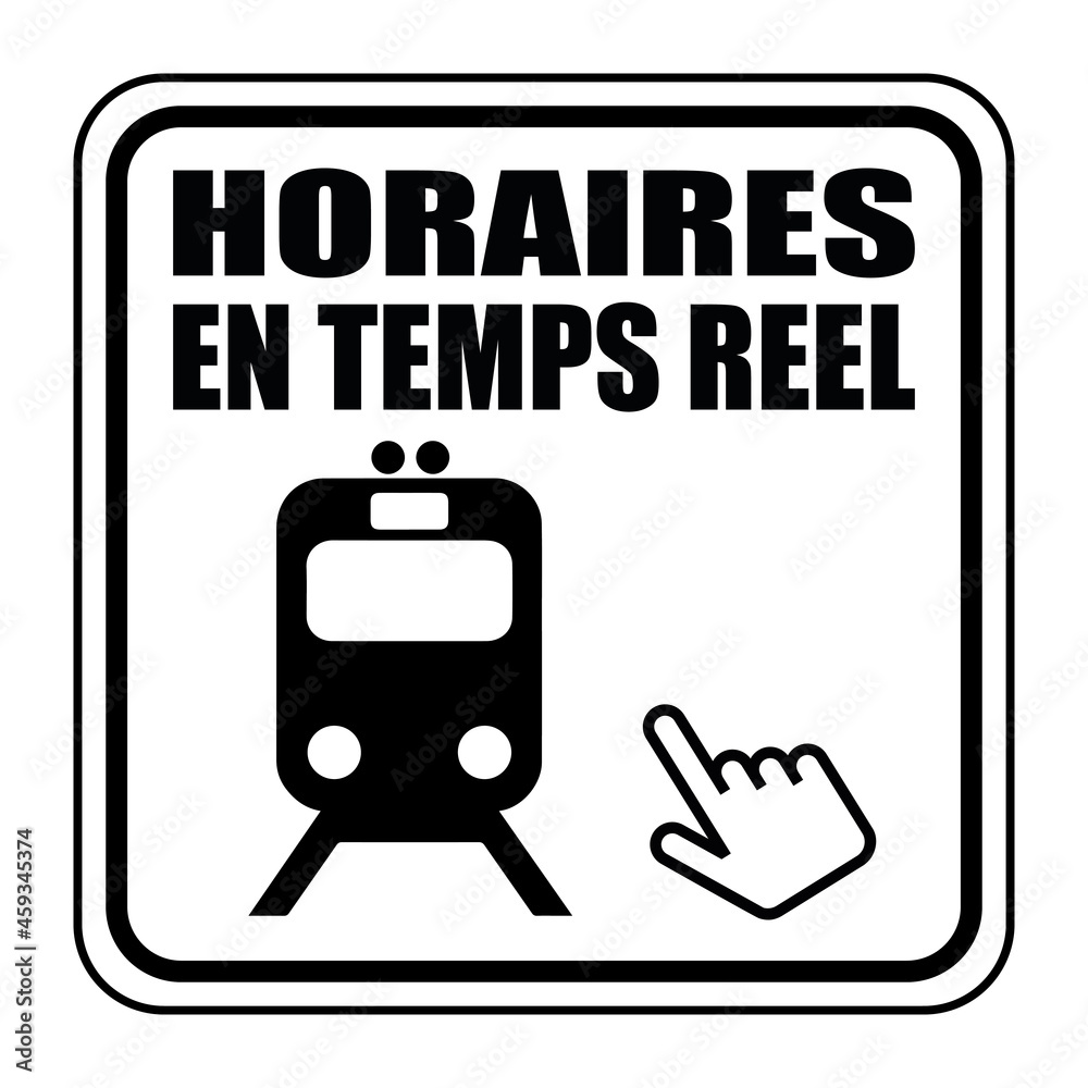 Logo horaires en temps réel. Stock Vector | Adobe Stock