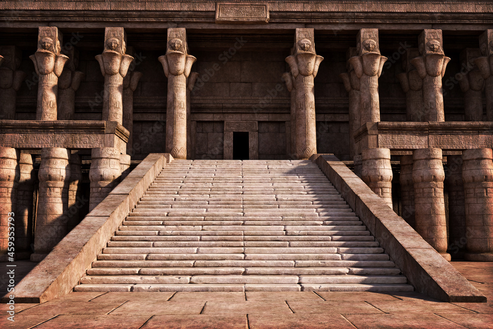 Ancient Egyptian tomb background. 3d rendering Stock Illustration ...