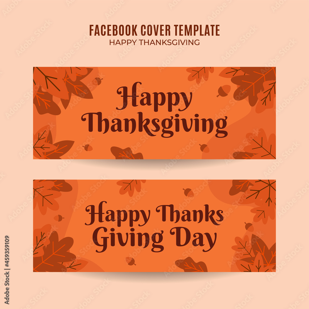autumn horizontal banner design template Premium Vector for facebook ...