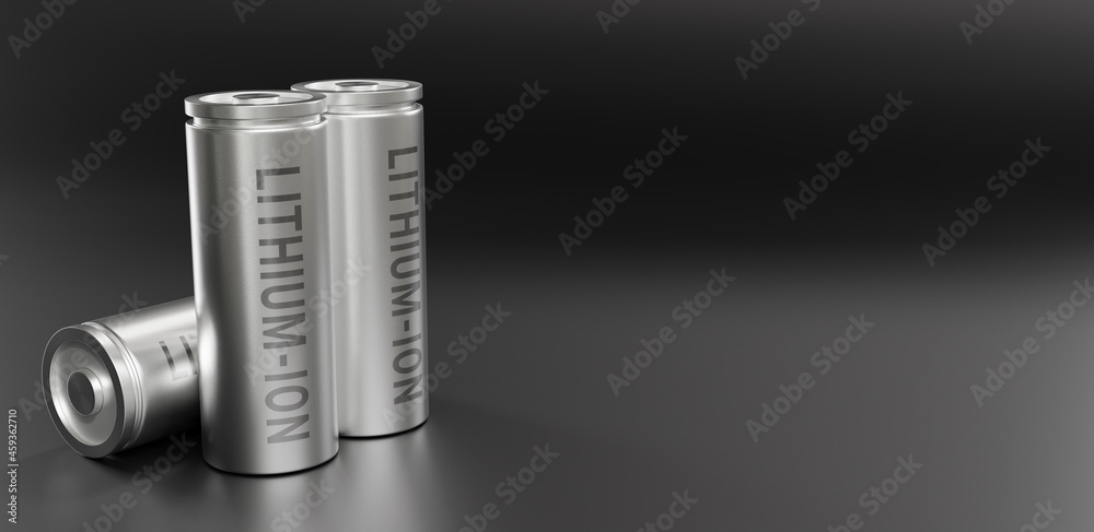 3D rendering lithium ion battery, Li-Ion batteries supply manufacturing ...