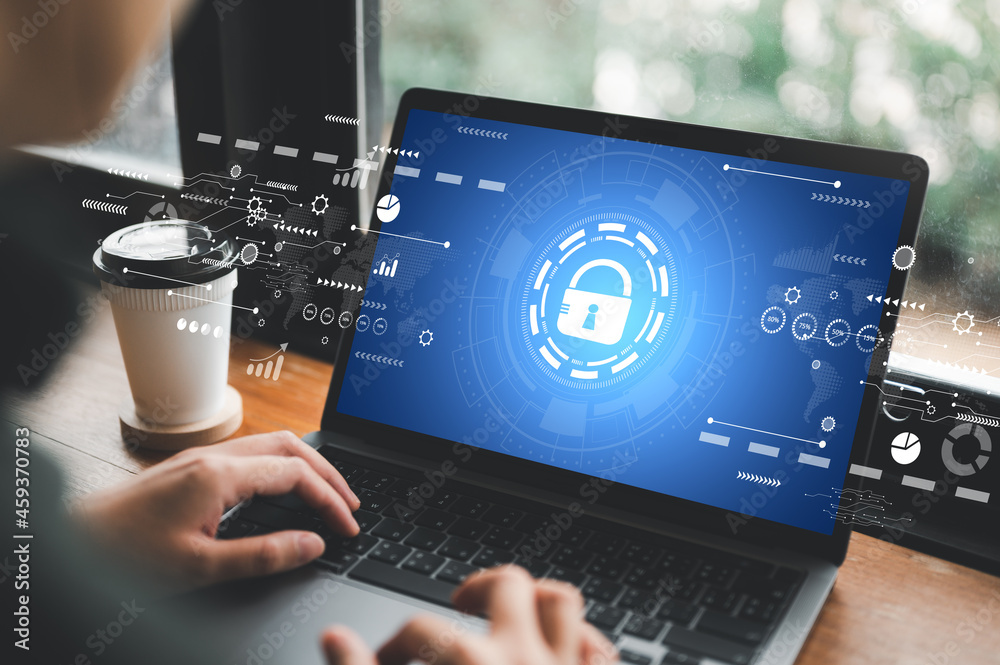 Fotografia do Stock: Cyber Security Internet And Networking Concept ...
