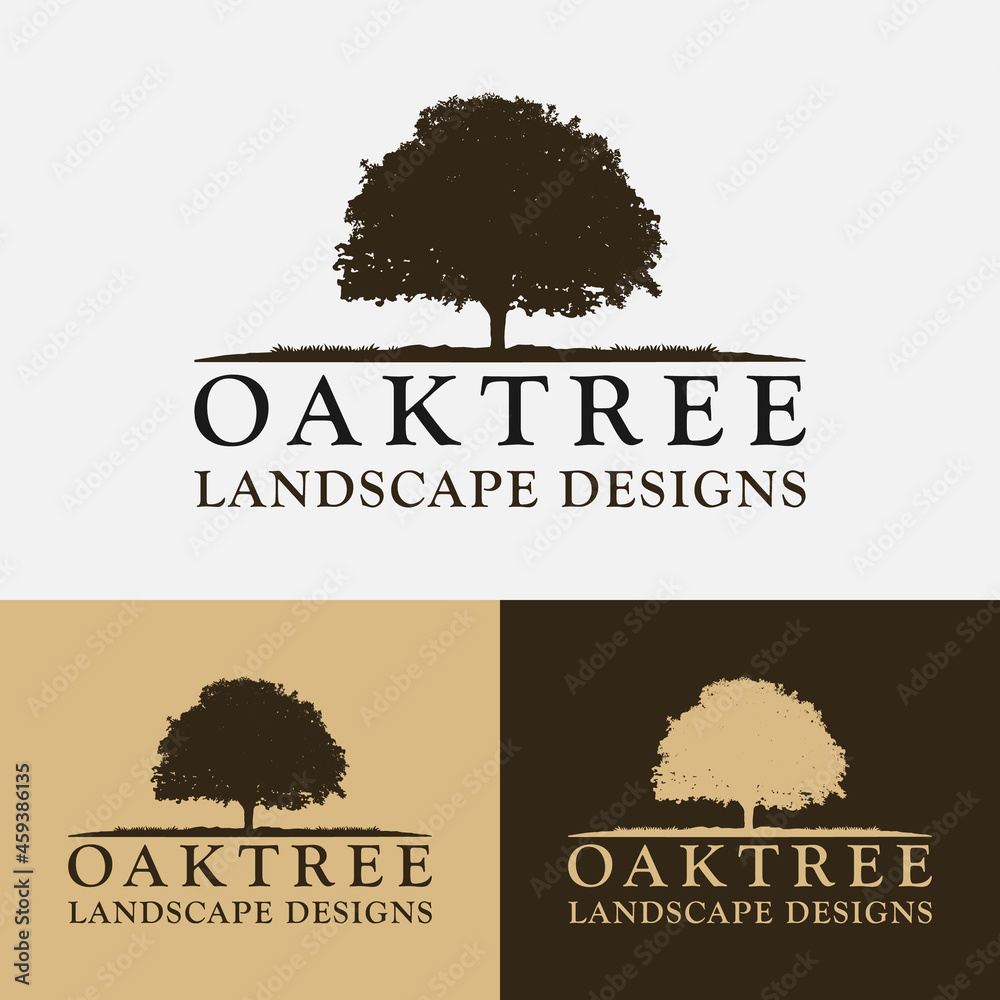 Oak Beech Chestnut Tree Forest Camp Outdoor Adventure Landscape Vintage ...