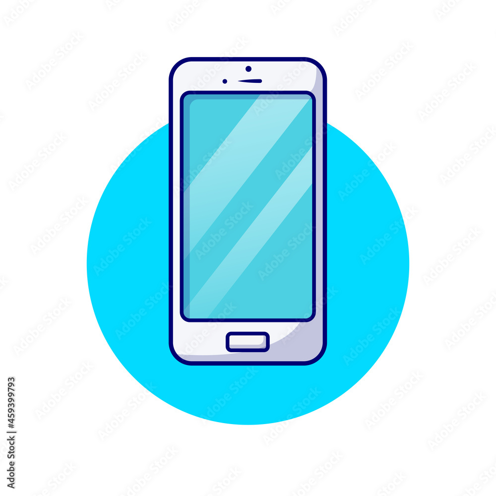 Mobile Phone Cartoon Vector Icon Illustration. Technology Object Icon ...