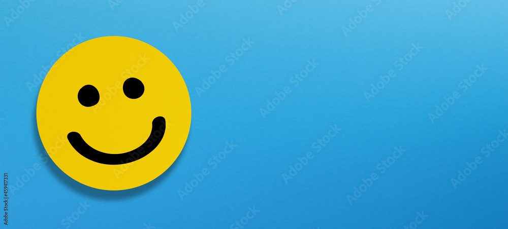Blue Smiley Face Symbol