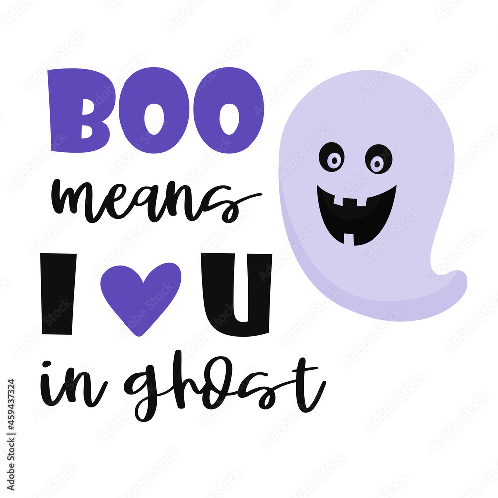 A ghost with eyes and a smiling mouth. Handwritten and typescript ...