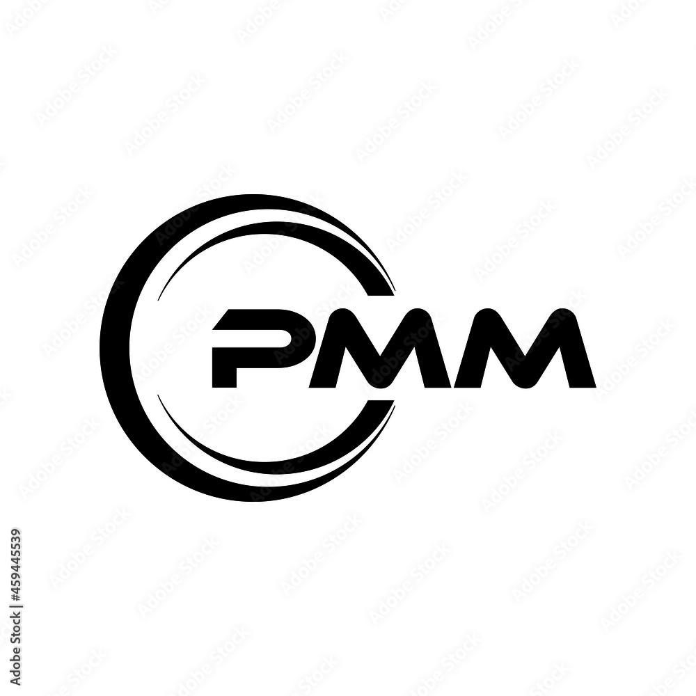 PMM letter logo design with white background in illustrator, vector ...