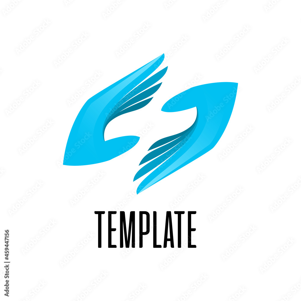 Two hand logo. Friendship Partnership, support or team work Business ...