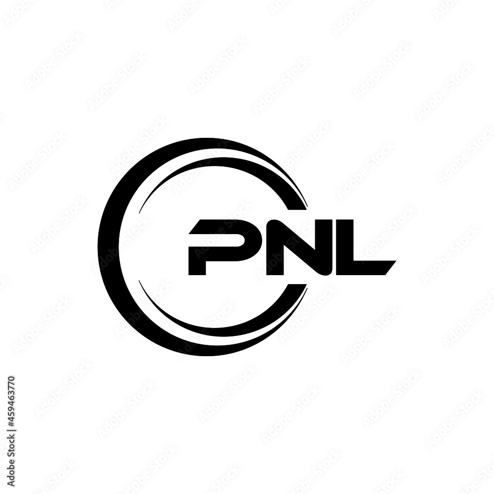 PNL letter logo design with white background in illustrator, vector ...