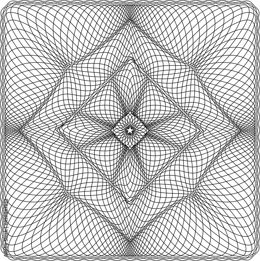 Guilloche pattern for securities protection, background vector Stock ...