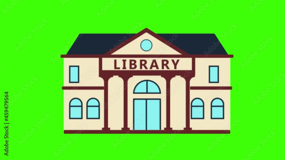 An animation of an old library on a green screen Stock-Video | Adobe Stock