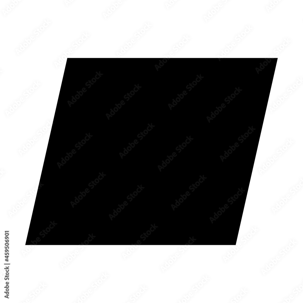 Parallelogram shape symbol vector icon for creative graphic design ui ...