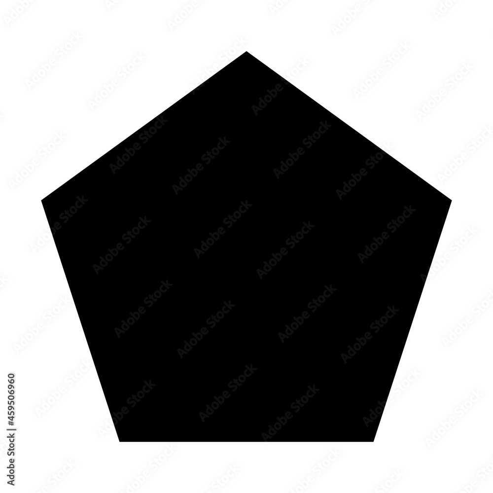 Pentagon shape symbol vector icon for creative graphic design ui ...