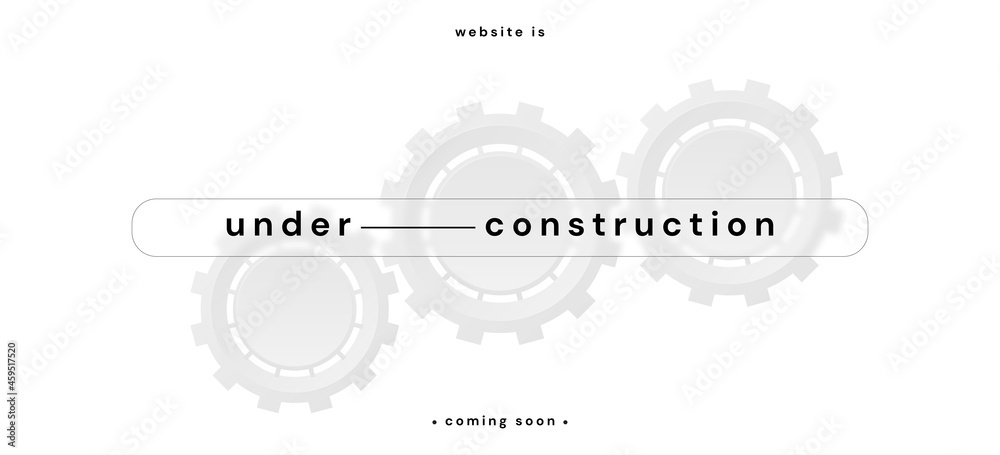 Website under construction, white simple background. Vector ...