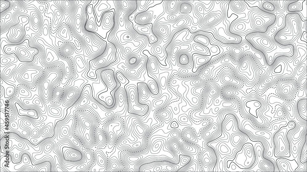 Abstract vector illustration. Topographic map background. Grid map ...