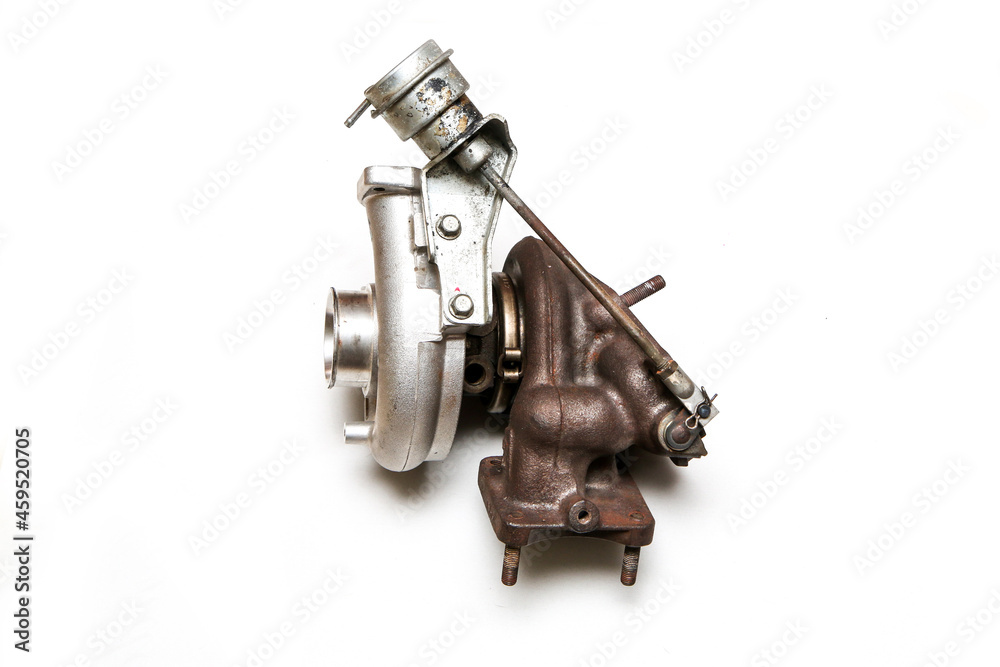 The overhauled old school old and used turbocharger from the sport ...