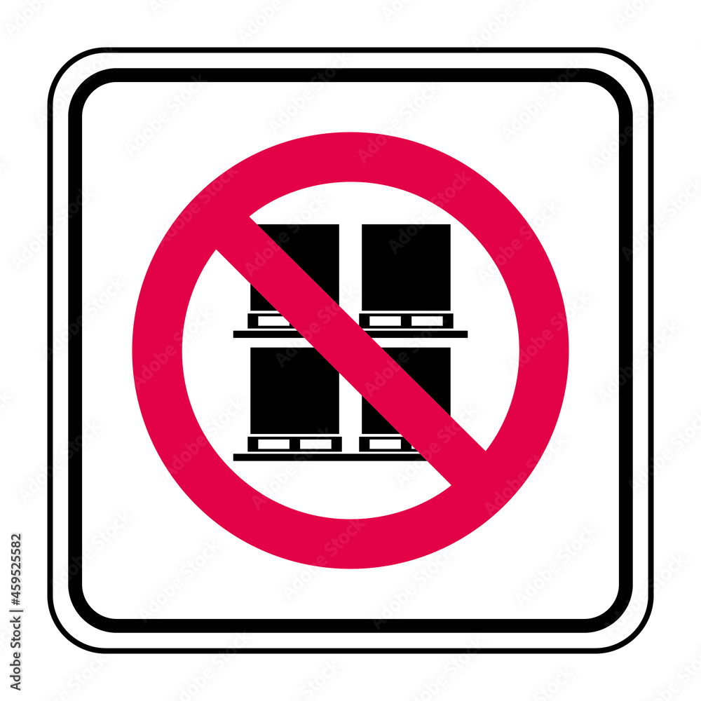 Logo stockage interdit. Stock Vector | Adobe Stock