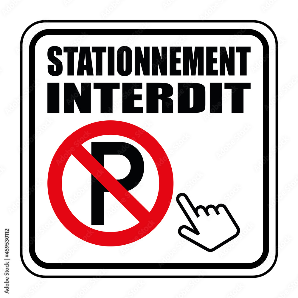 Logo stationnement interdit. Stock Vector | Adobe Stock