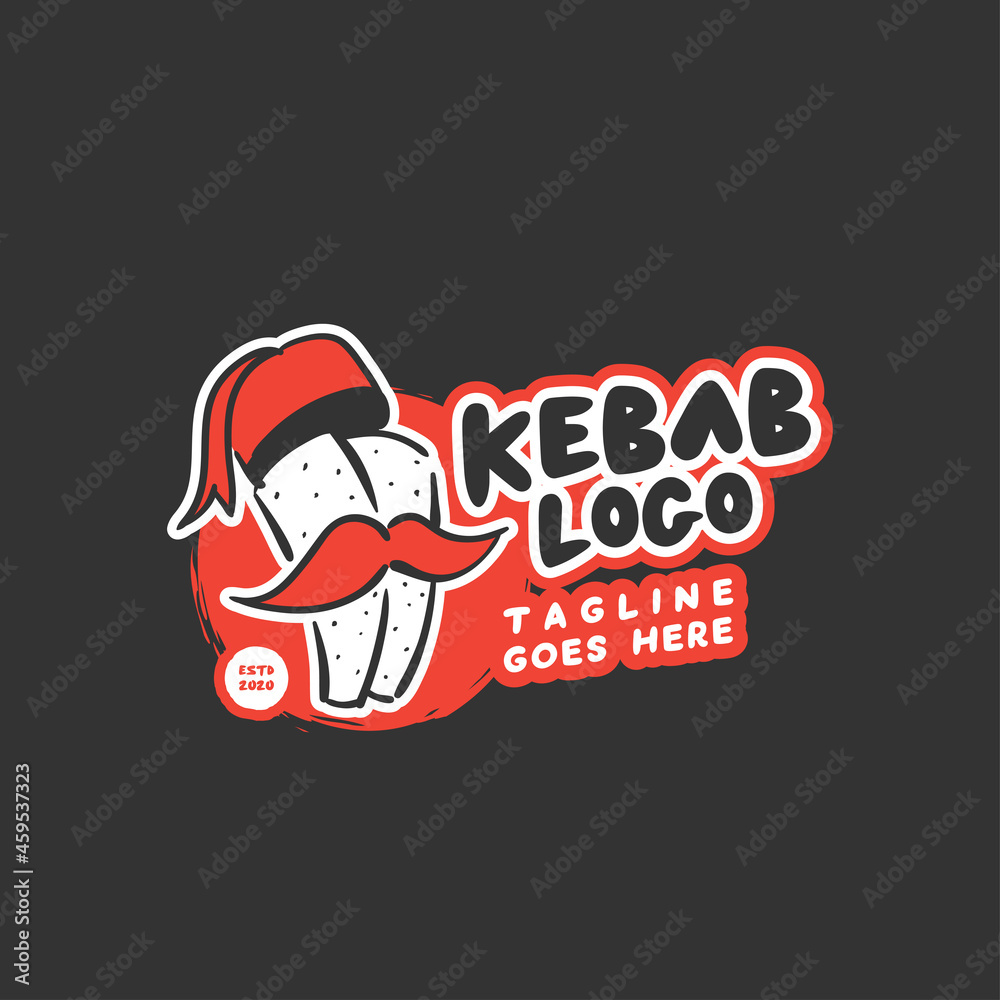 Kebab and shawarma logo design vector template. Vector label Turkish ...