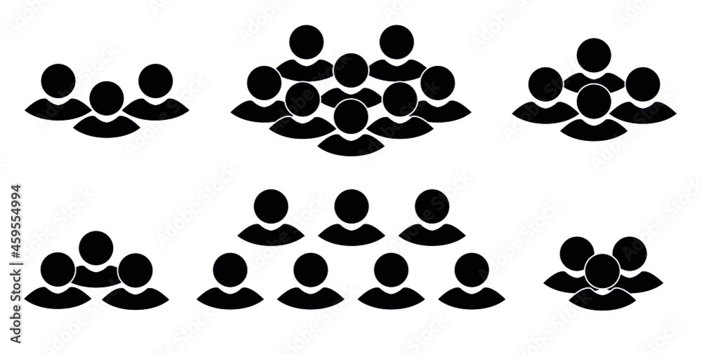 Team icons set People. Group of people icon, Vector illustration Stock ...