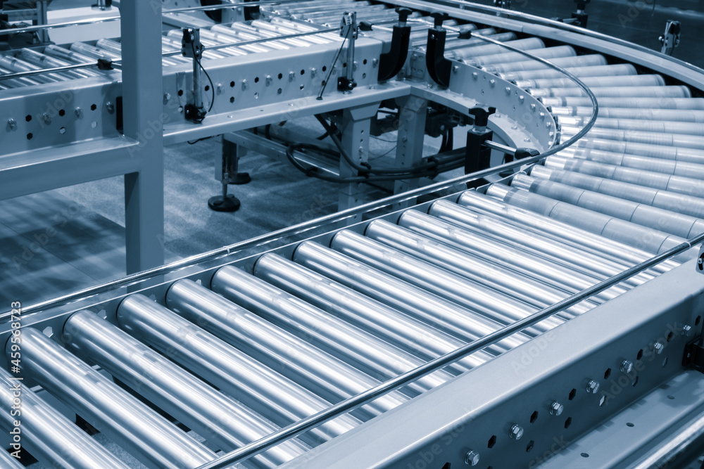Crossing of the roller conveyor, Production line conveyor roller ...
