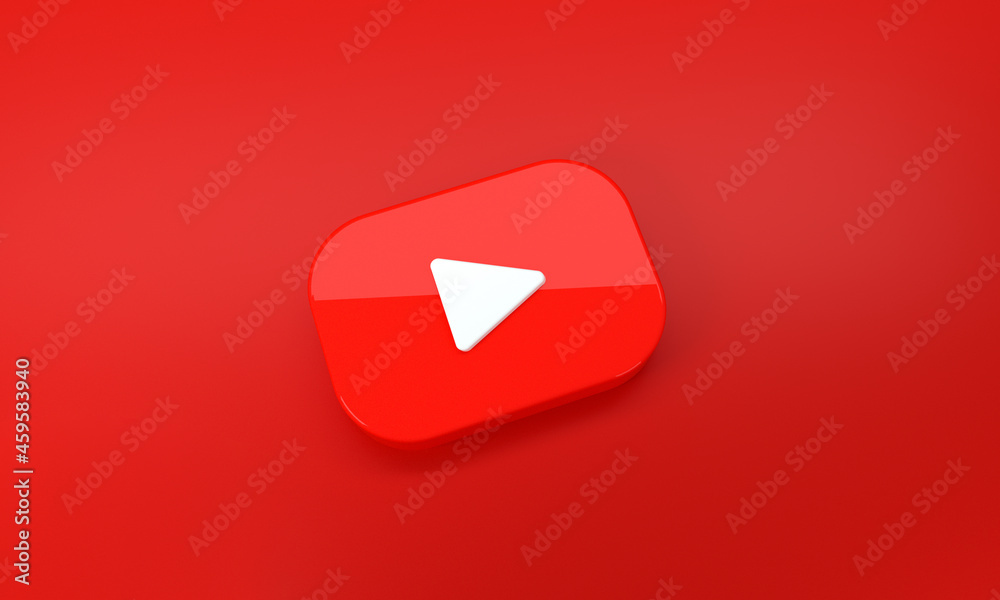 Youtube logo on red background. Stock Photo | Adobe Stock