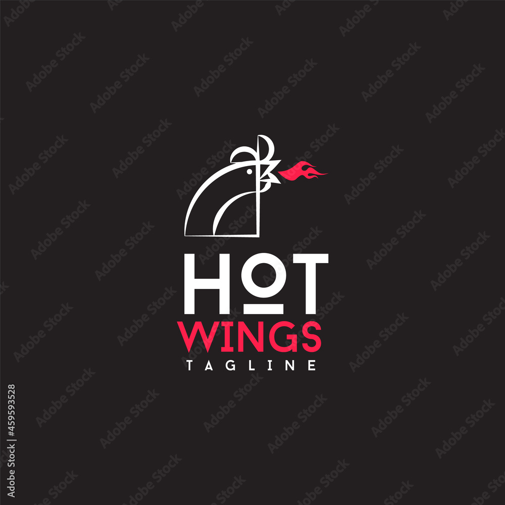 Hot wings. Logo template. Stock Vector | Adobe Stock