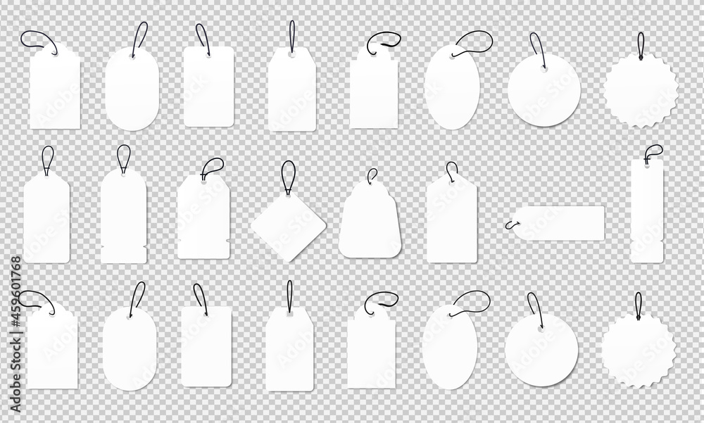 Price tag collection. Set ribbon banner and label sticker sale offer ...