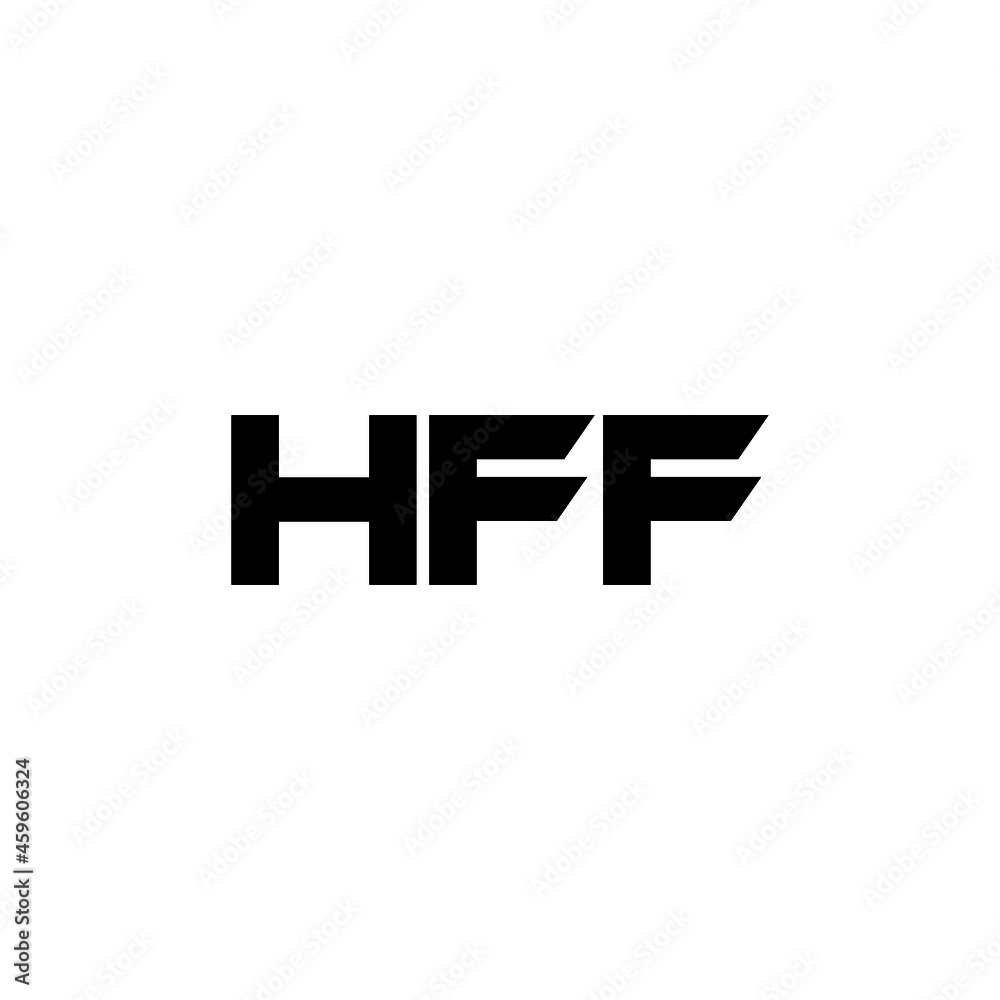 HFF letter logo design with white background in illustrator, vector ...