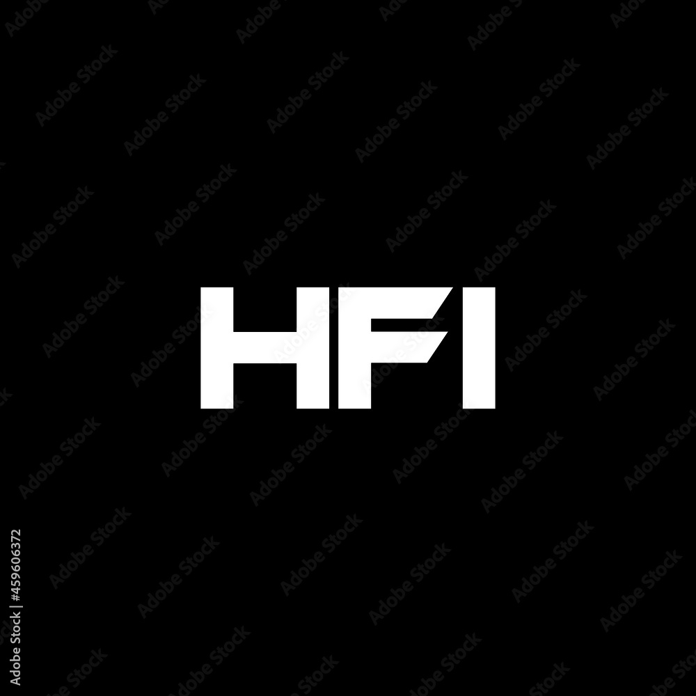 HFI letter logo design with black background in illustrator, vector ...
