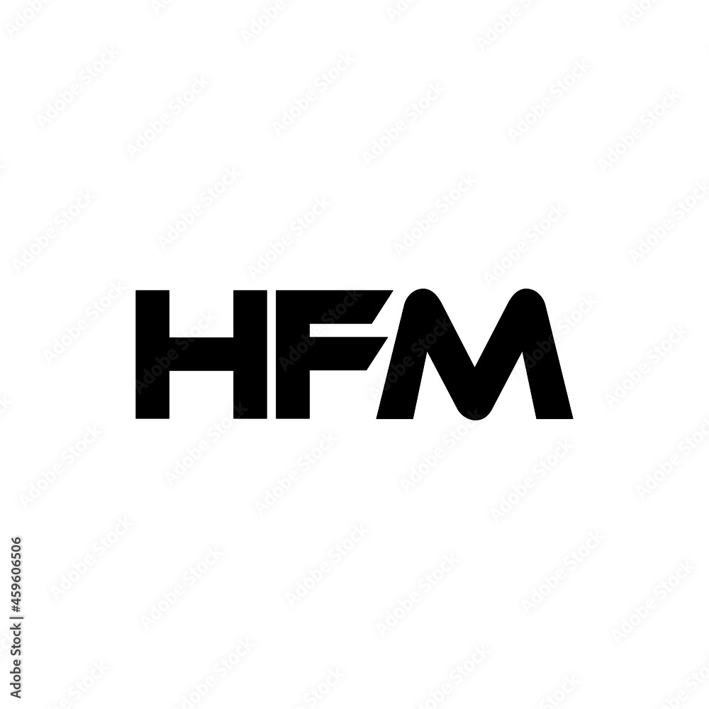 HFM letter logo design with white background in illustrator, vector ...