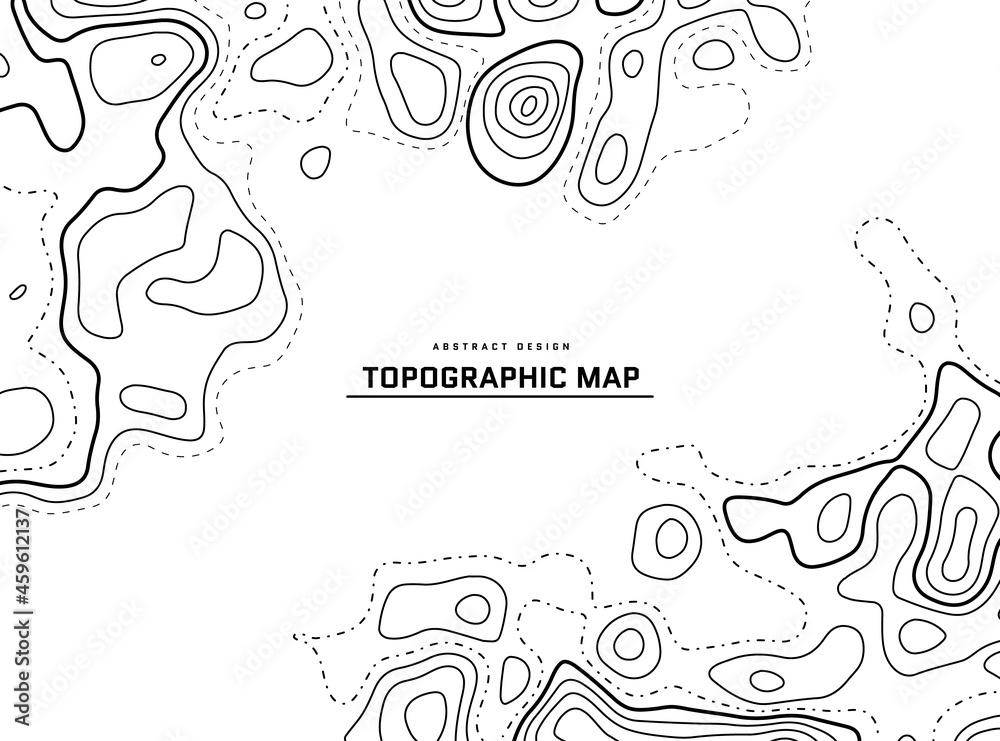 Topographic map abstract background. Outline cartography landscape ...