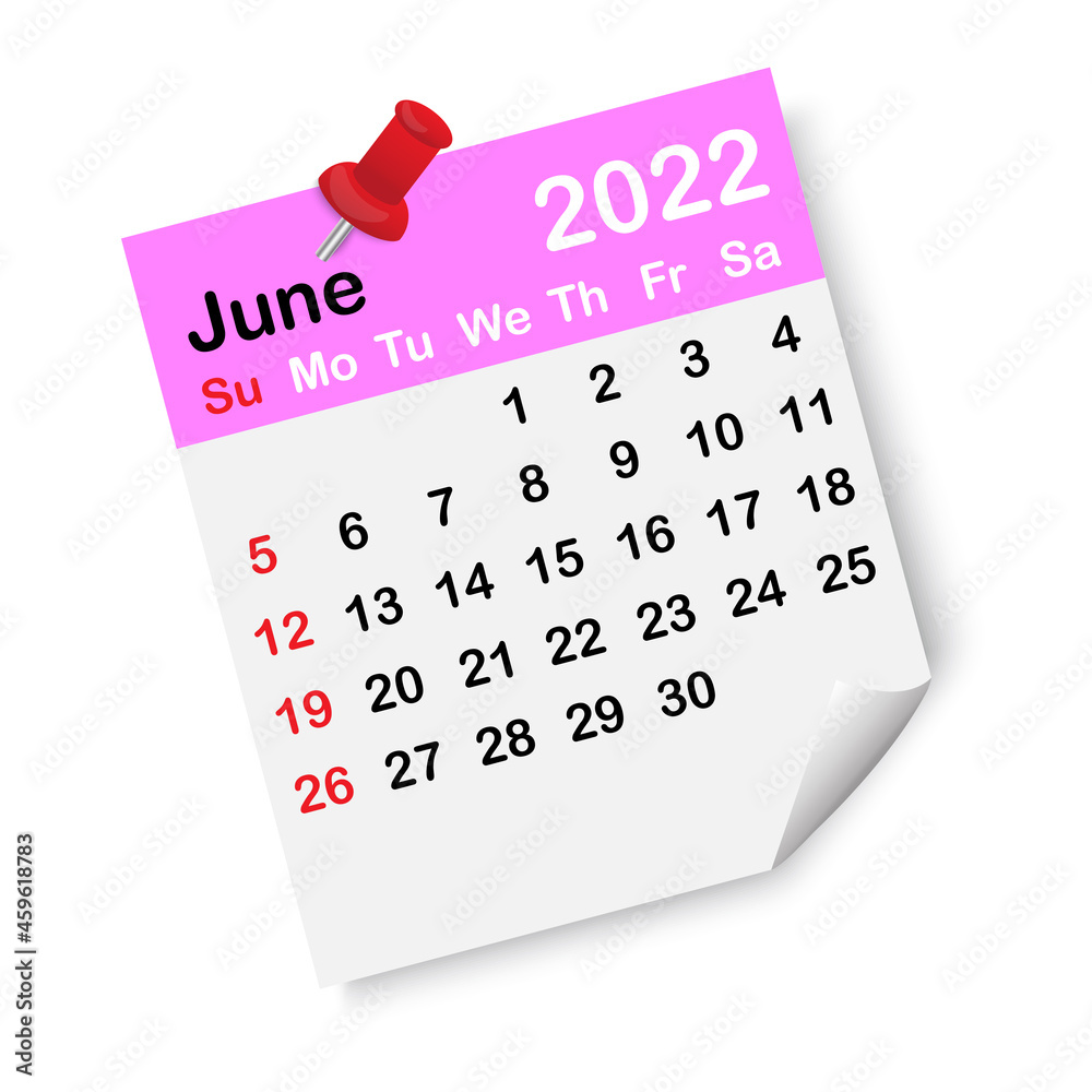 June Calendar Clipart