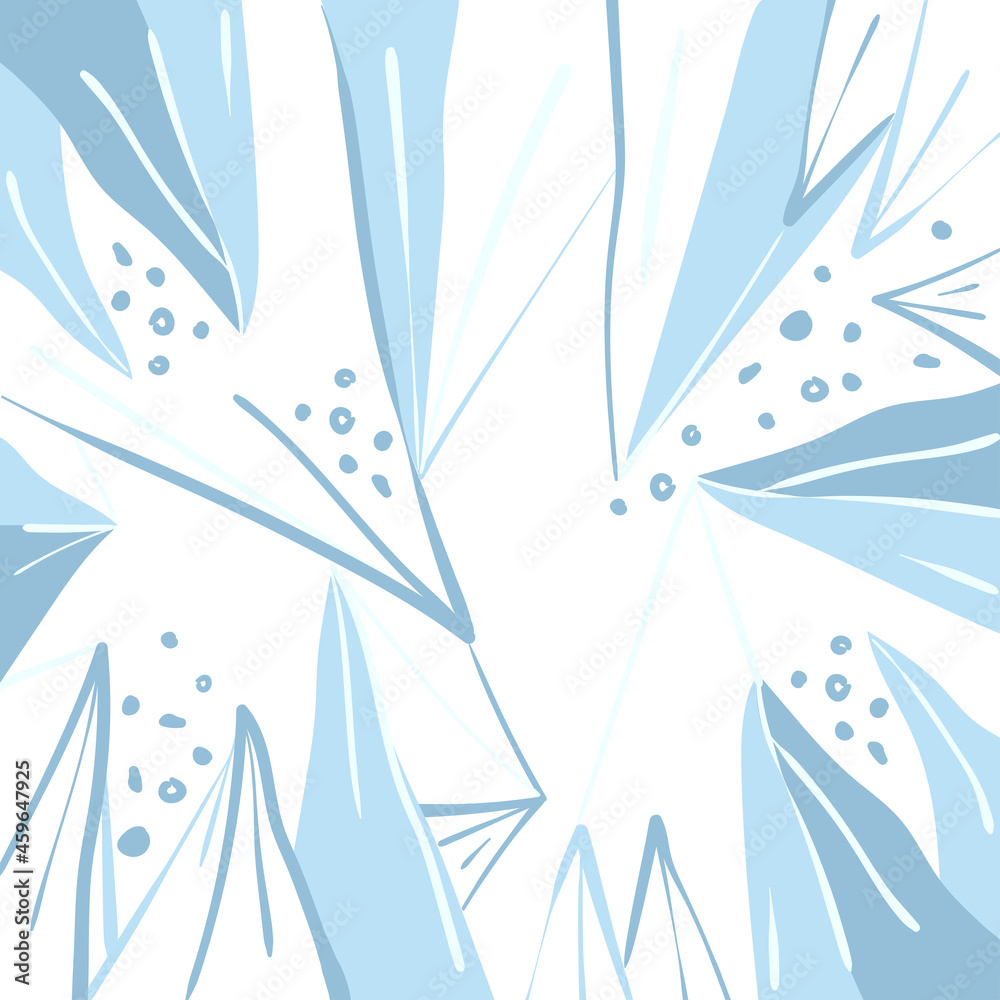 Vector winter background with abstract ice shards and bubble shapes ...