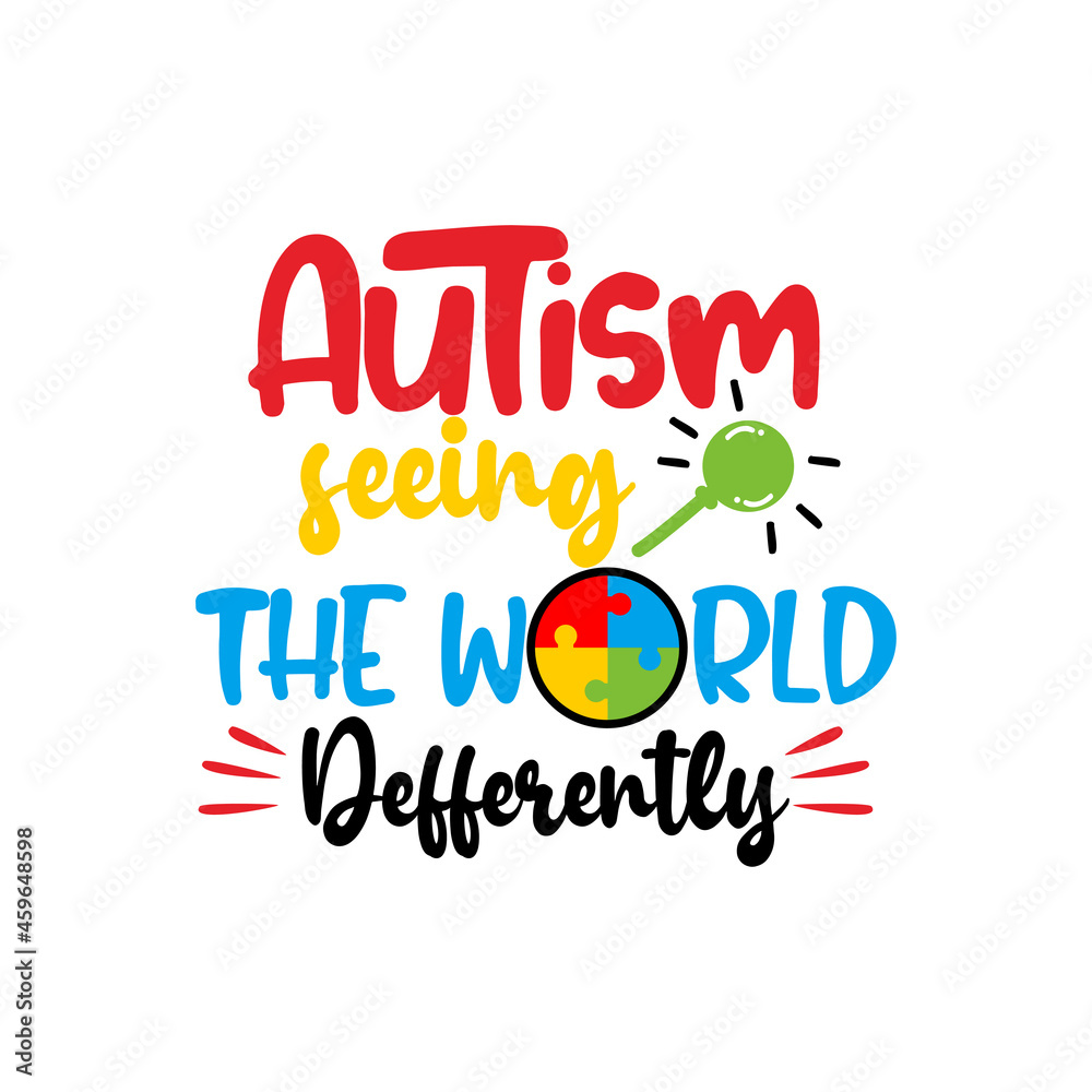 Autism quotes lettering svg vector Stock Vector | Adobe Stock