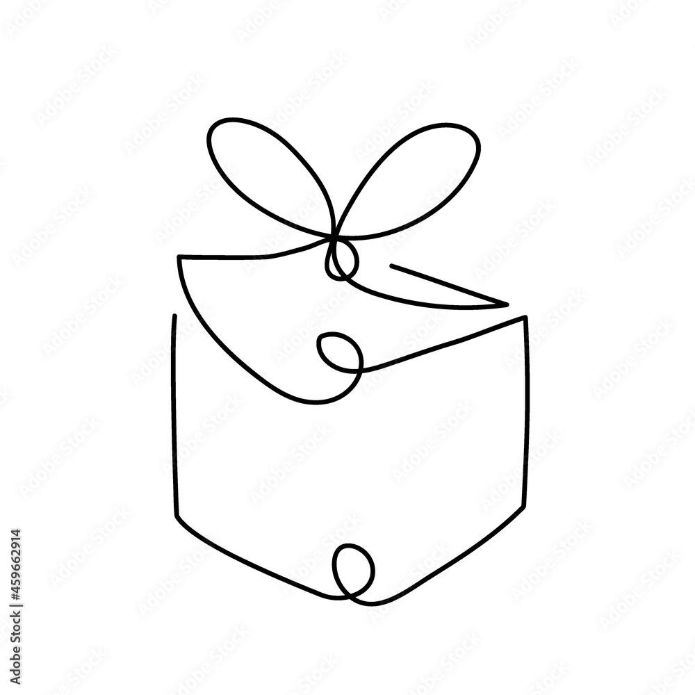 Christmas Gift Box Drawing