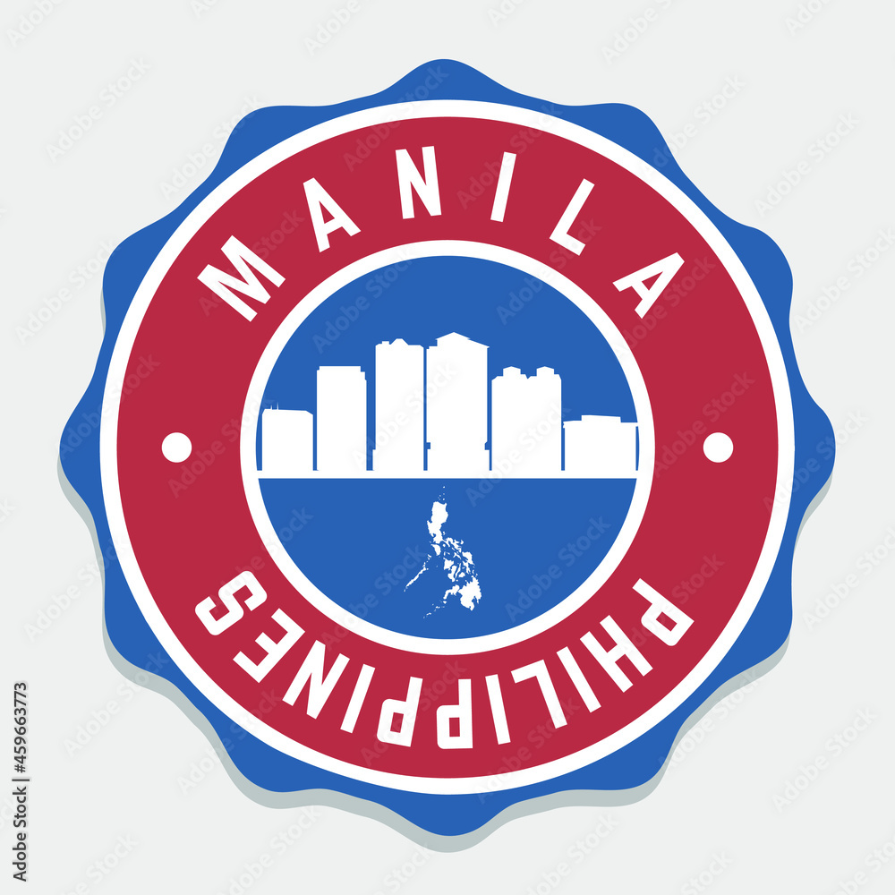 Vetor de Manila, Metro Manila, Philippines Badge City Vector Seal ...